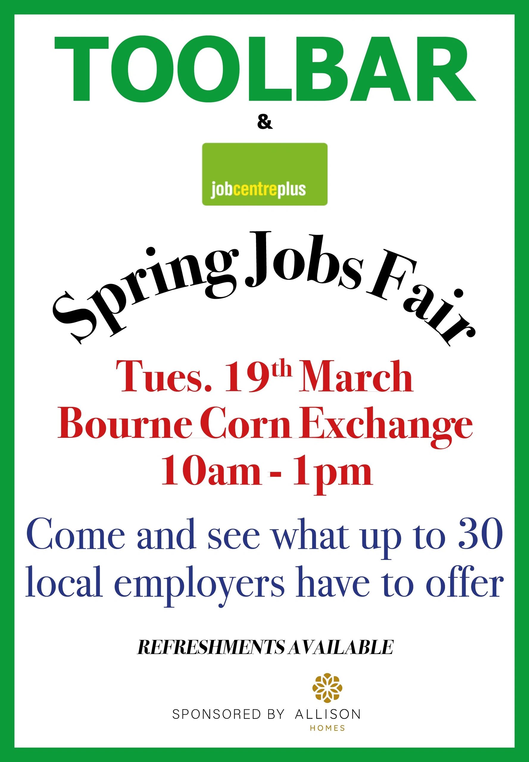 TOOLBAR/Job Centre Plus Spring Jobs Fair TOOLBAR/Job Centre Plus Spring Jobs Fair